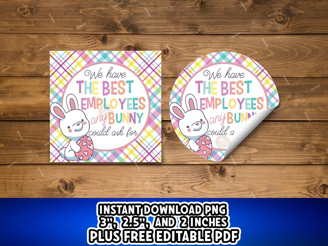 Easter Employee Appreciation Tag Printable Thank You Employee Gift Tag