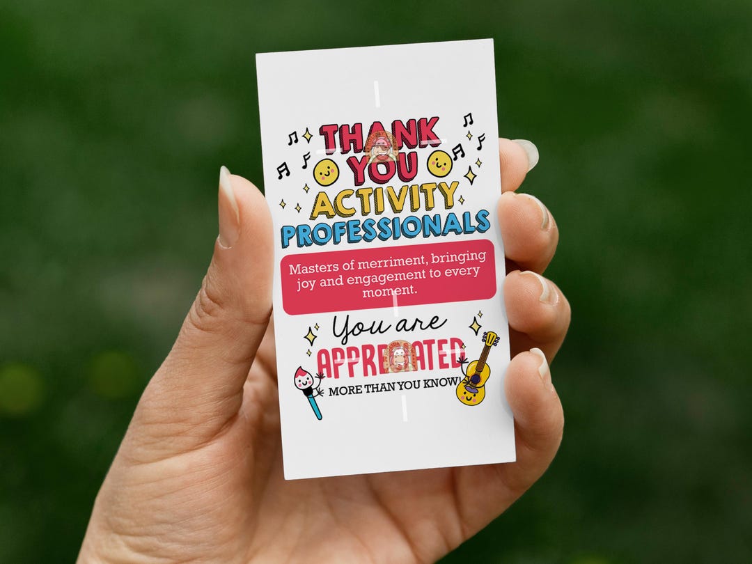 Activity Professionals Gift Tag, Printable Activity Professionals Week ...