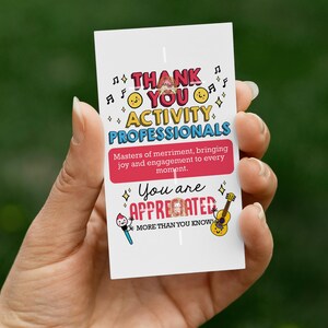 Activity Professionals Gift Tag, Printable Activity Professionals Week ...