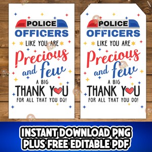 Police Week Tags Printable, National Police Officers Week Gift Tag ...