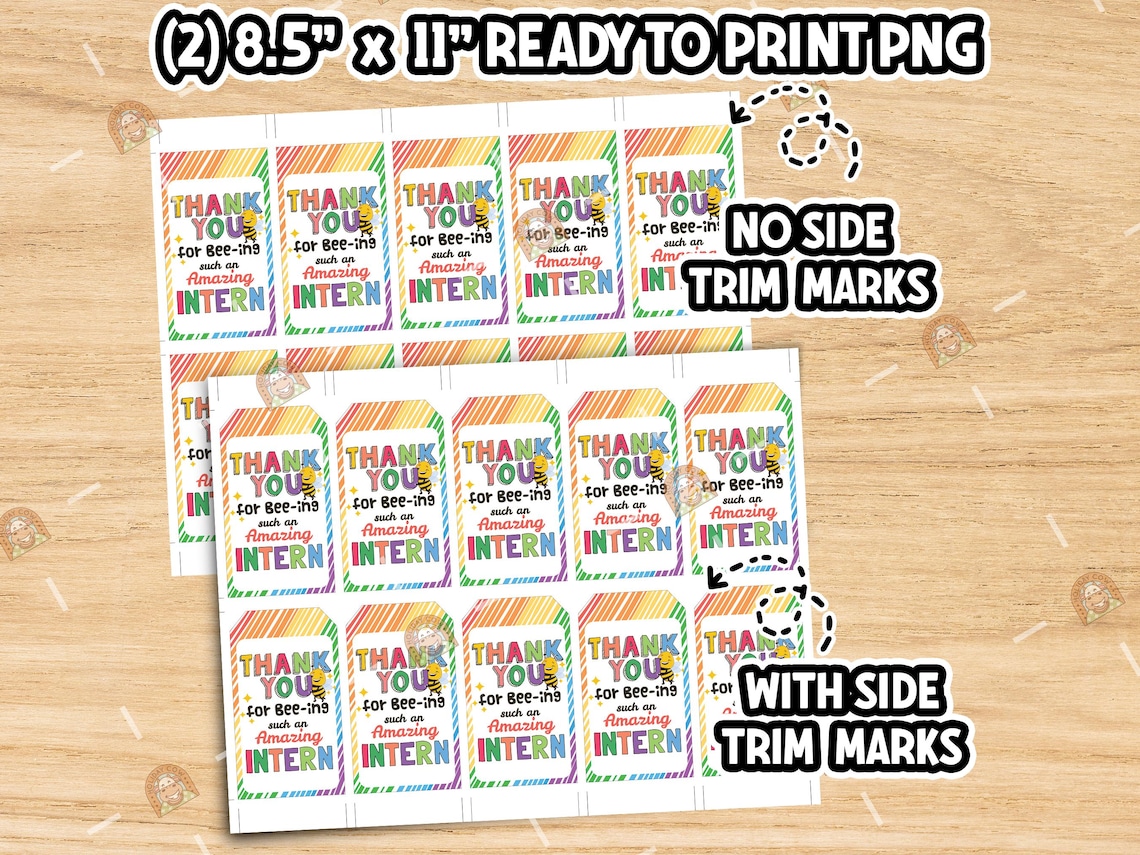 Intern Tag, Printable Tags for Intern, National Intern Day Gift Tags ...