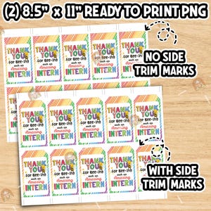 Intern Tag, Printable Tags for Intern, National Intern Day Gift Tags ...