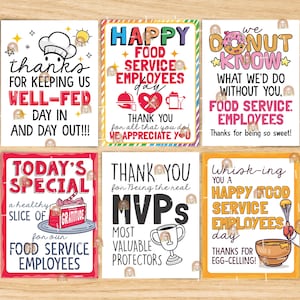 National Food Service Employees Day Signs Printable, Food Service ...