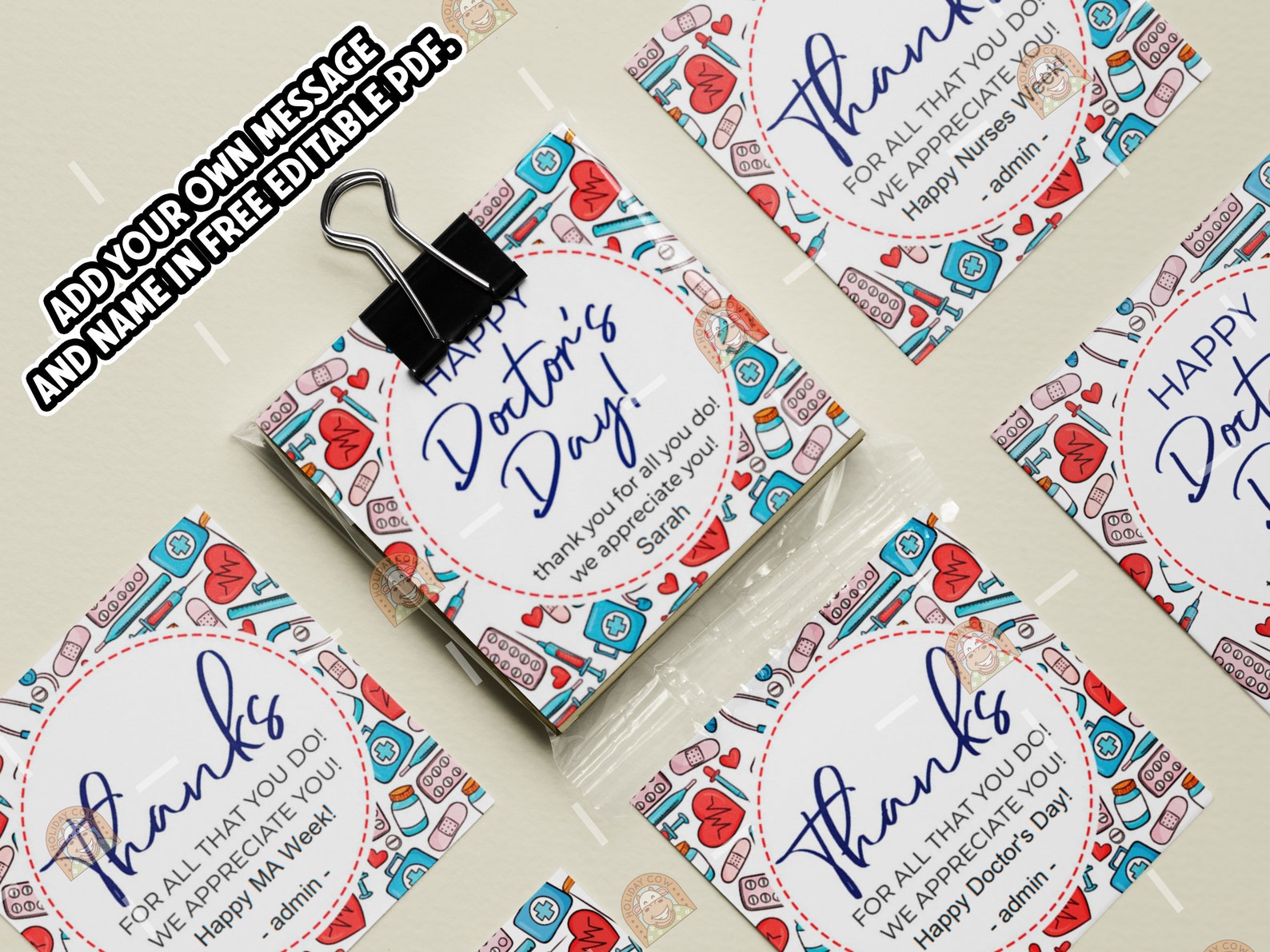 Doctor's Day Tag, Printable National Doctor's Day Tag, Surgeon Gift Tag ...