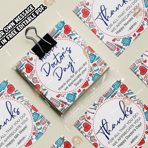 Doctor's Day Tag, Printable National Doctor's Day Tag, Surgeon Gift Tag ...
