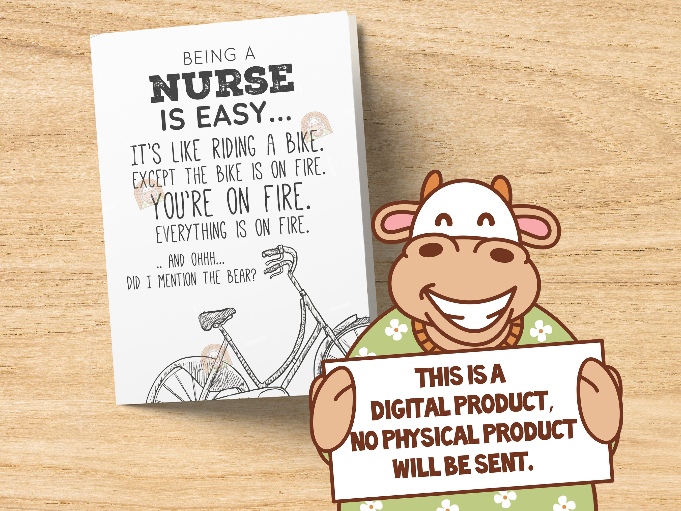 School Nurse Gift, Printable Nurse Appreciation Card, National Nurses ...