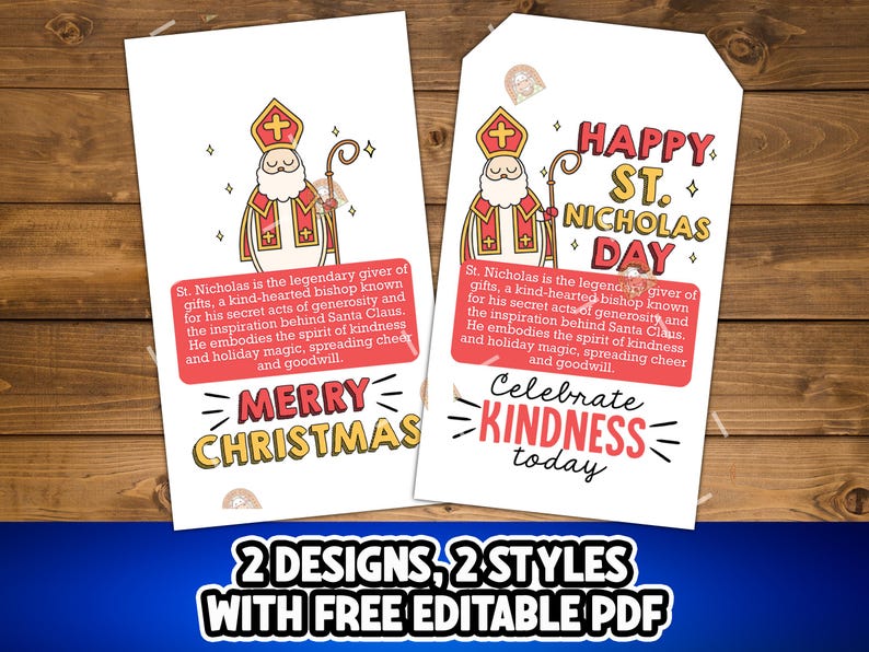 St Nicholas Day Tags, Printable Saint Nicholas Day Tag, St Nicks Day ...