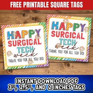 Surgical Tech Week Signs Printable Bundle, Surgical Tech Appreciation ...
