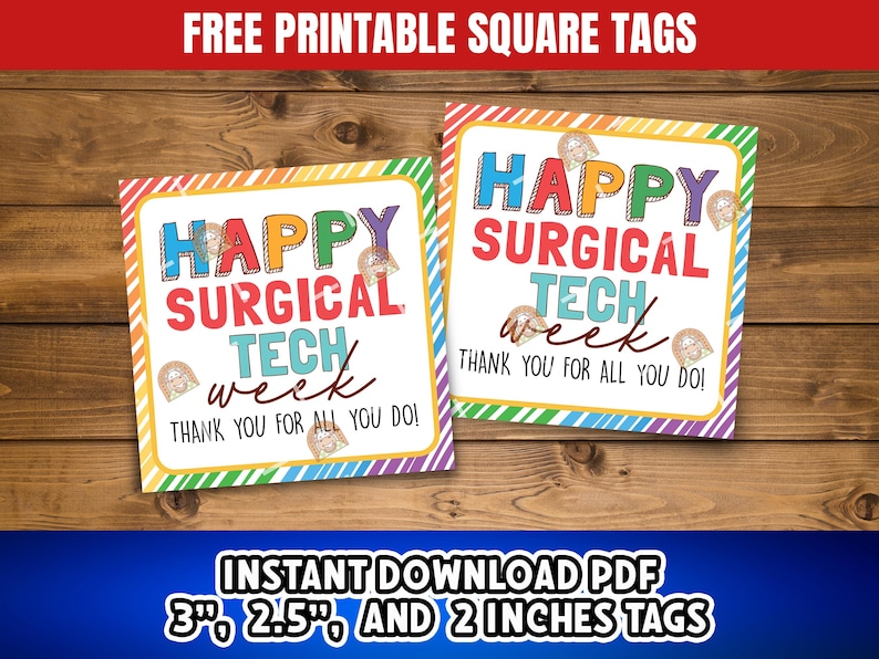 Surgical Tech Week Signs Printable Bundle, Surgical Tech Appreciation ...
