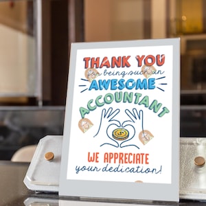 Accountant Card Printable, Accountant Gift, Accounting Day Card ...