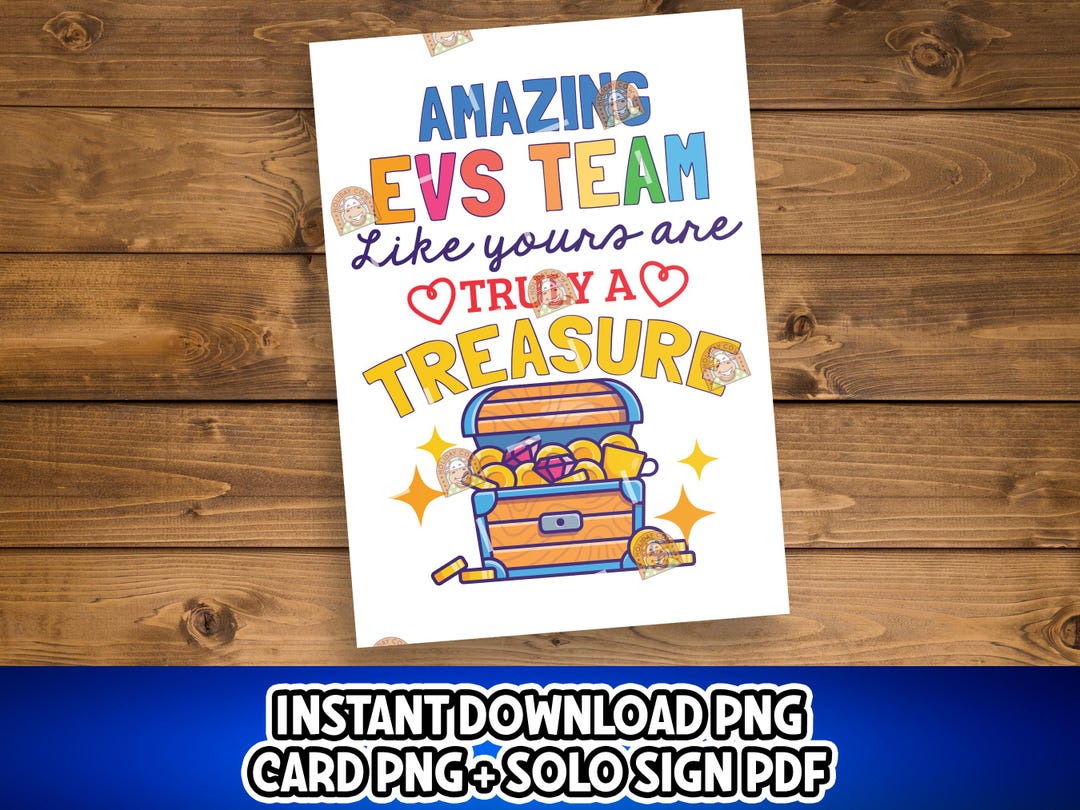 EVS Team Gift, EVS Week Card Printable, National Healthcare ...