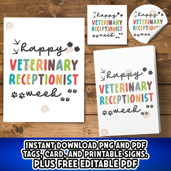 Veterinary Receptionist Week Sign - Etsy