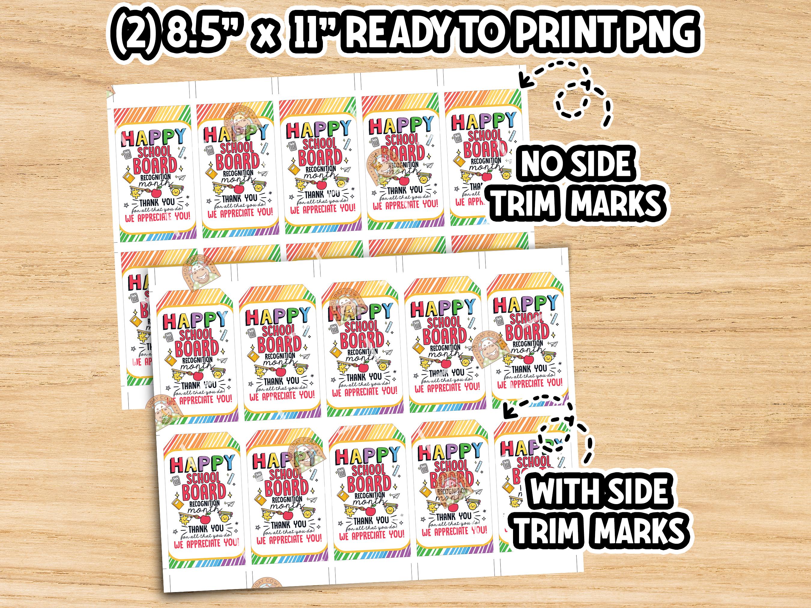 School Board Recognition Month Tag Printable, School Board Thank You ...