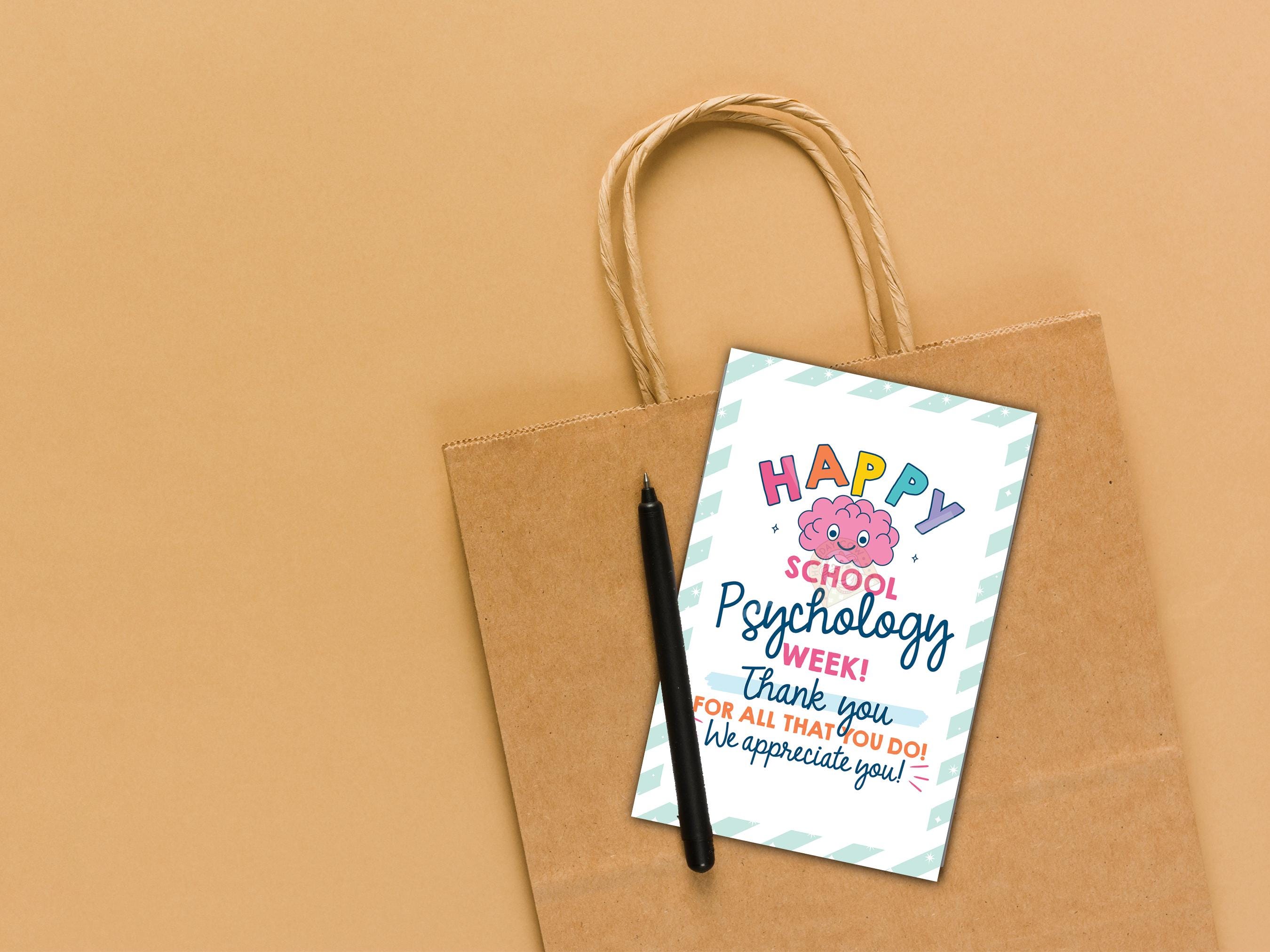 School Psychology Week Tag Printable, School Psych Gift Tag, School ...