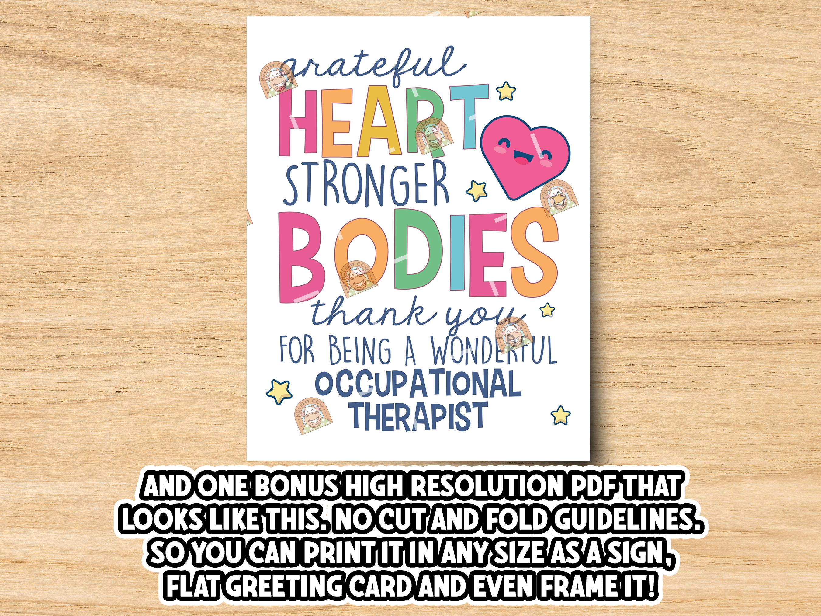 Occupational Therapist Gift, Printable OT Sign, Occupational Therapy ...