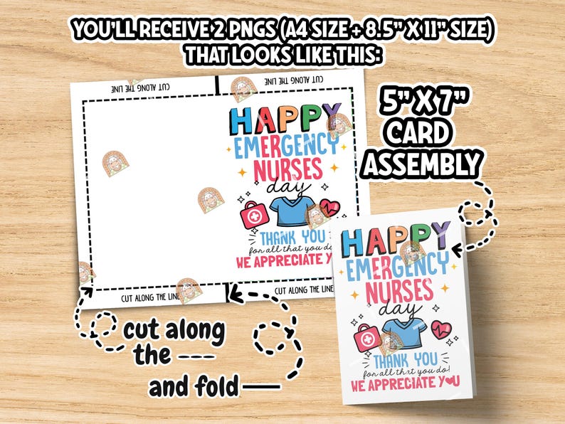 Emergency Nurses Day Card Printable, Emergency Nurses Day Signs, ER ...