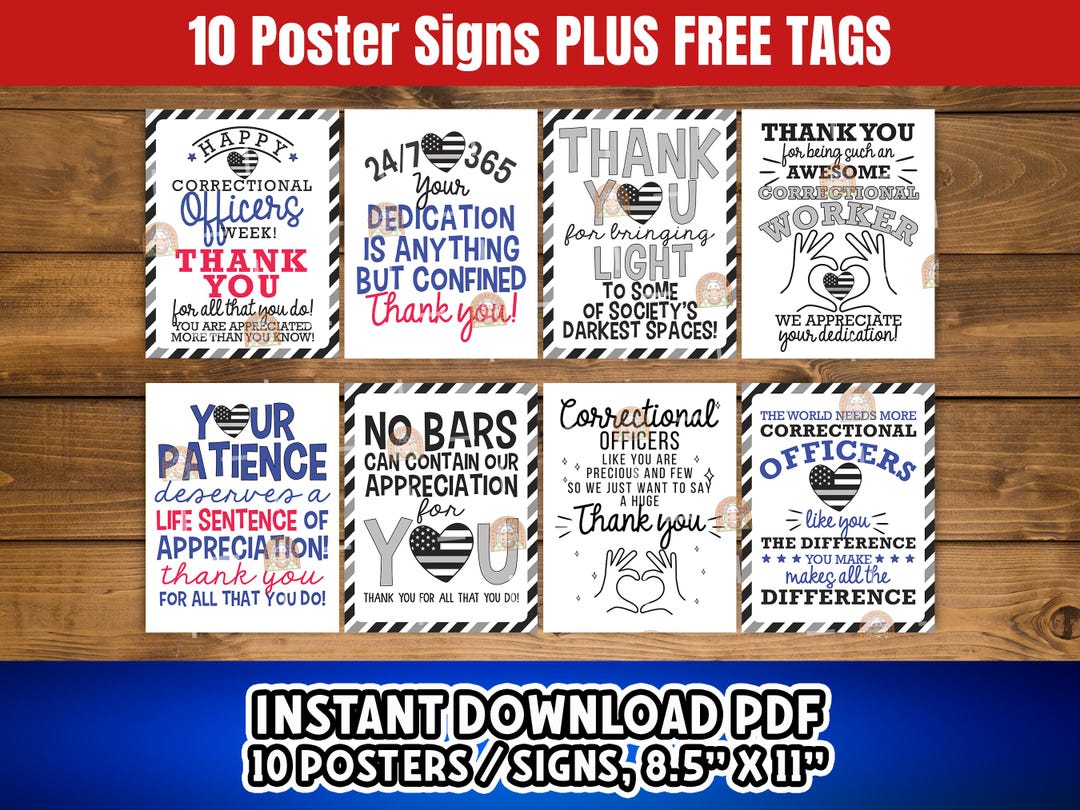Correctional Officers Week Signs Printable, Correctional Officer Week ...