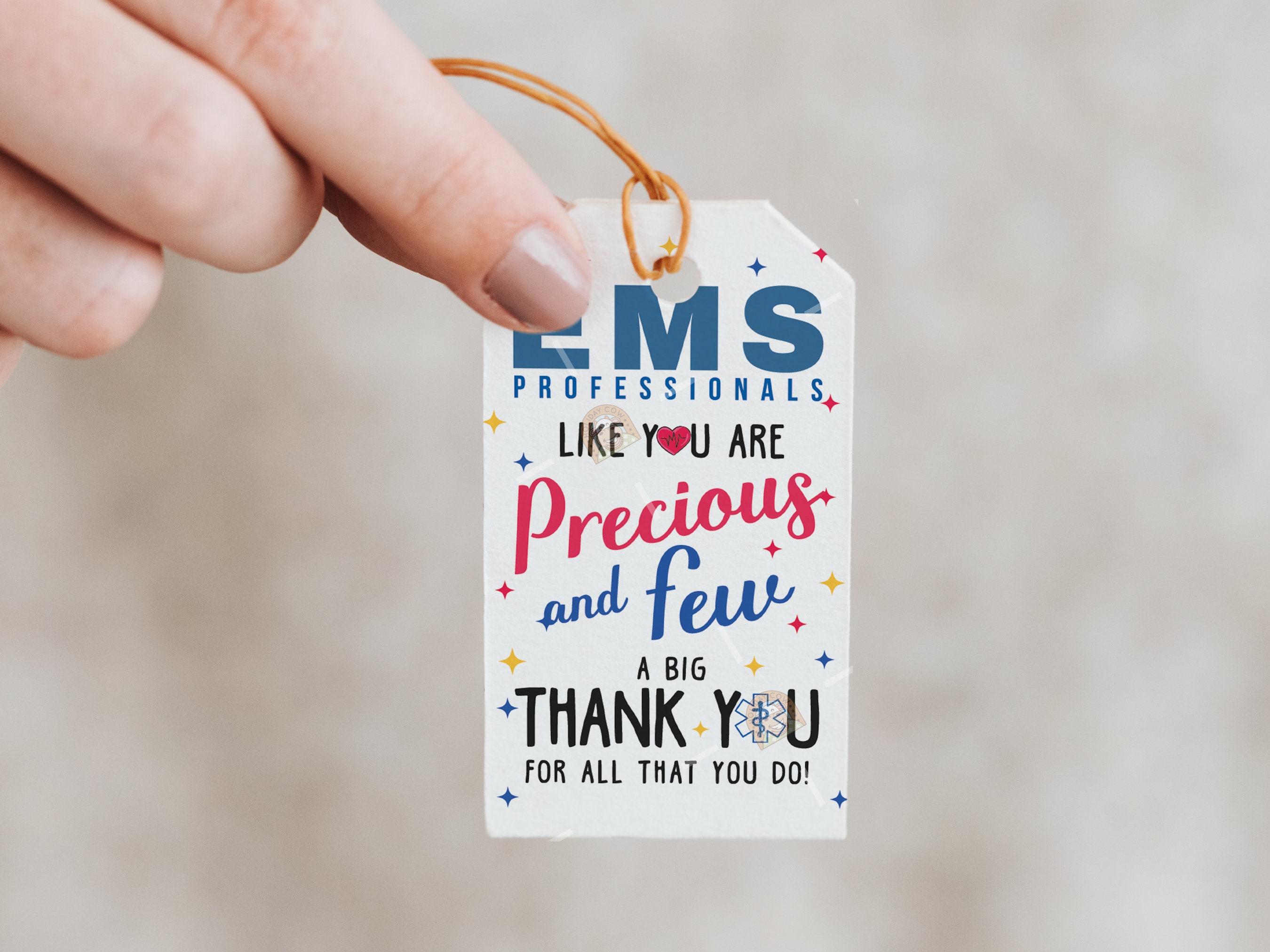 EMS Week Gift Tag, Ems Week Tag Printable, Ems Appreciation Tag ...