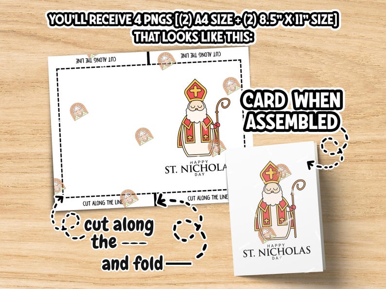 St Nicholas Day Card Printable, Saint Nicholas Day Sign, St. Nicholas ...