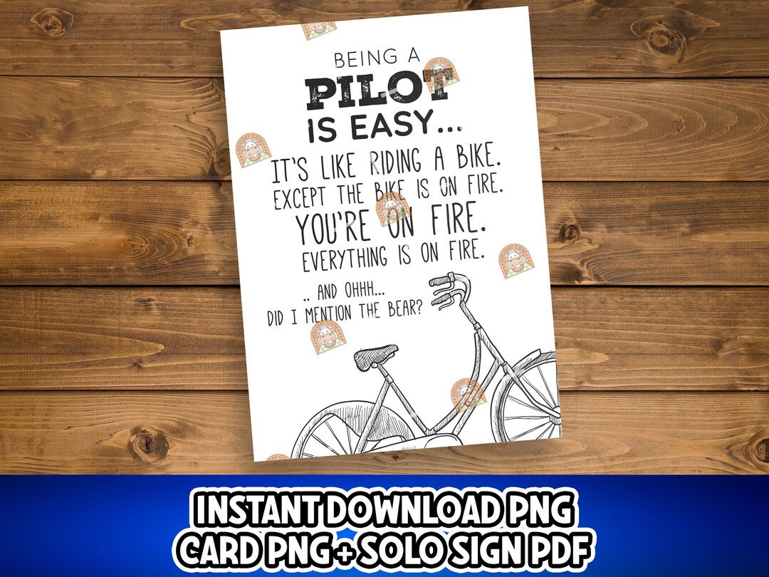 Pilot Card Printable, National Aviation Week Gift, Aviation ...