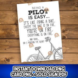 Pilot Card Printable, National Aviation Week Gift, Aviation ...