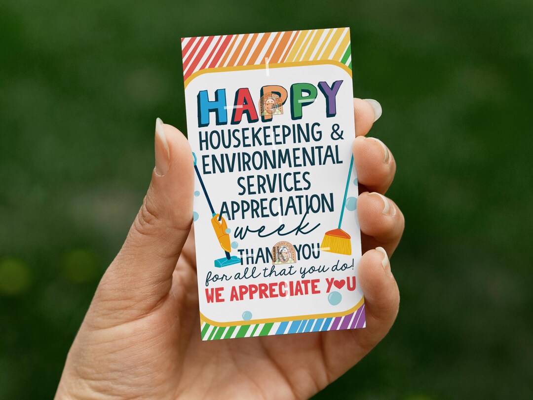 Housekeeping and Environmental Services Appreciation Week Tags ...
