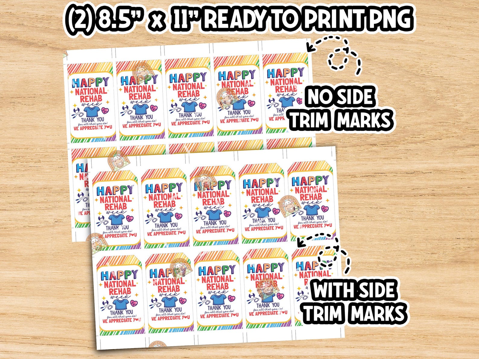 National Rehabilitation Week Gift Tags Printable, Happy Rehab Week Tags ...