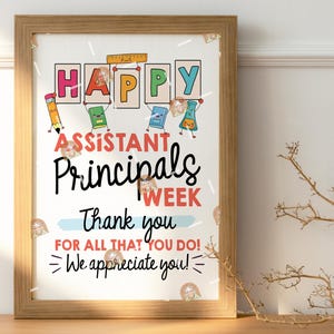 Assistant Principals Week Gift Printable, Assistant Principal ...