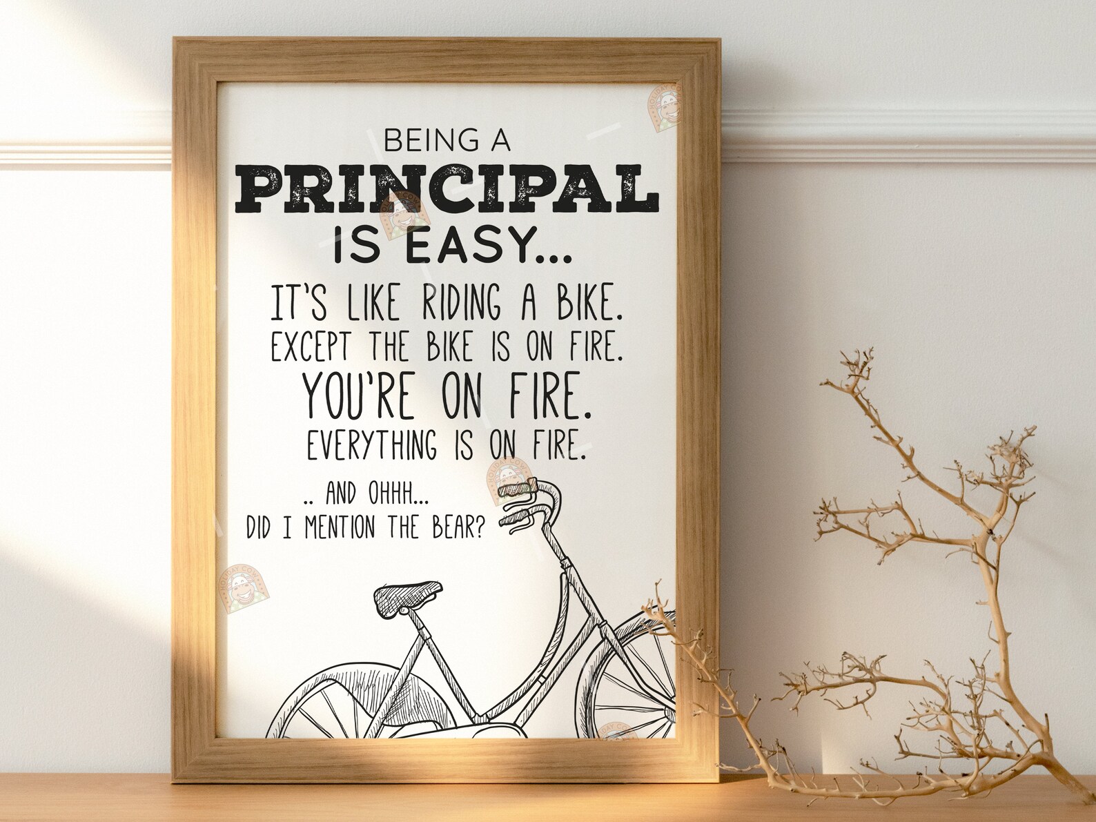 School Principal Gift, Printable Principal Appreciation Card, National ...