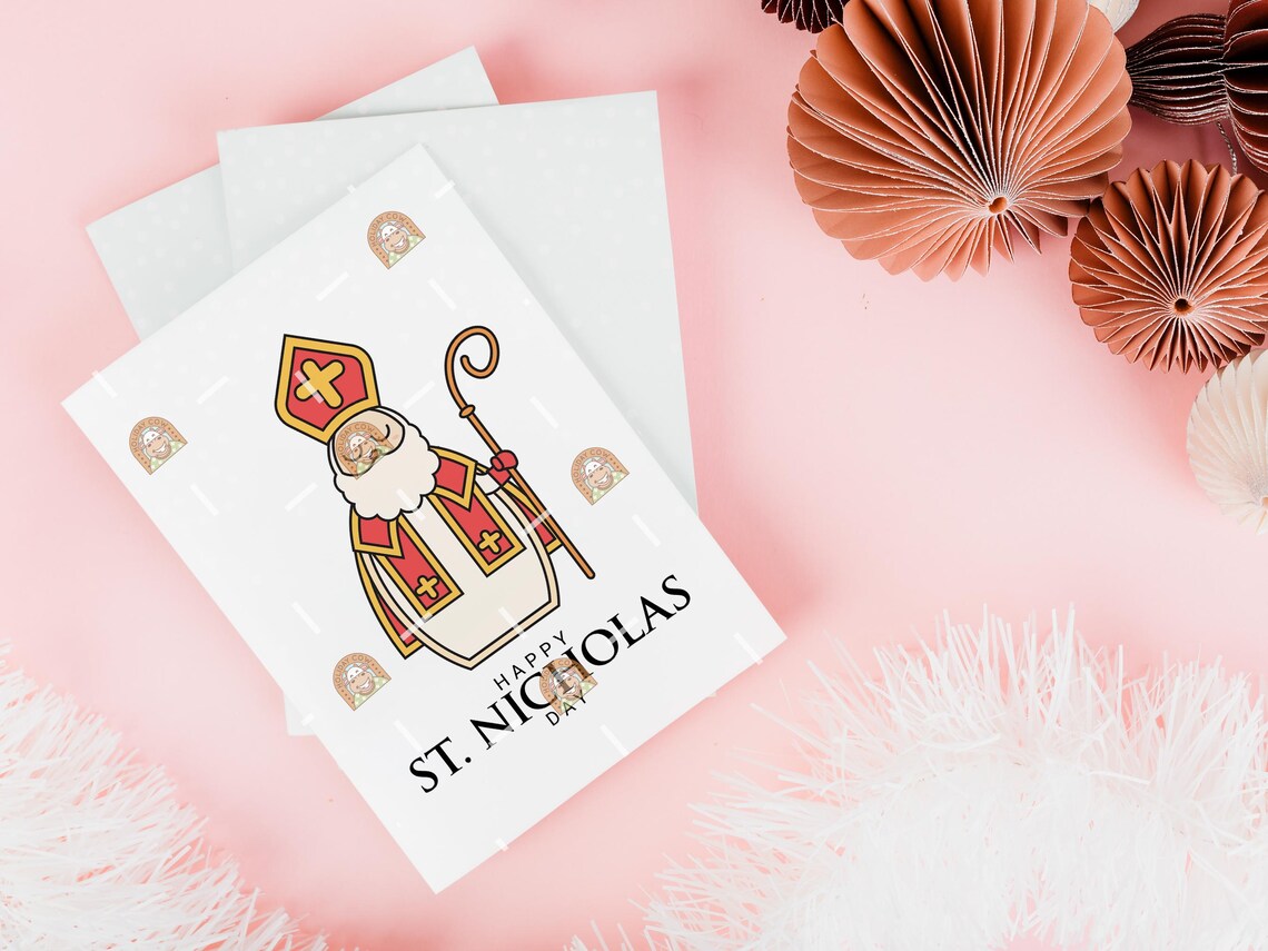 St Nicholas Day Card Printable, Saint Nicholas Day Sign, St. Nicholas ...