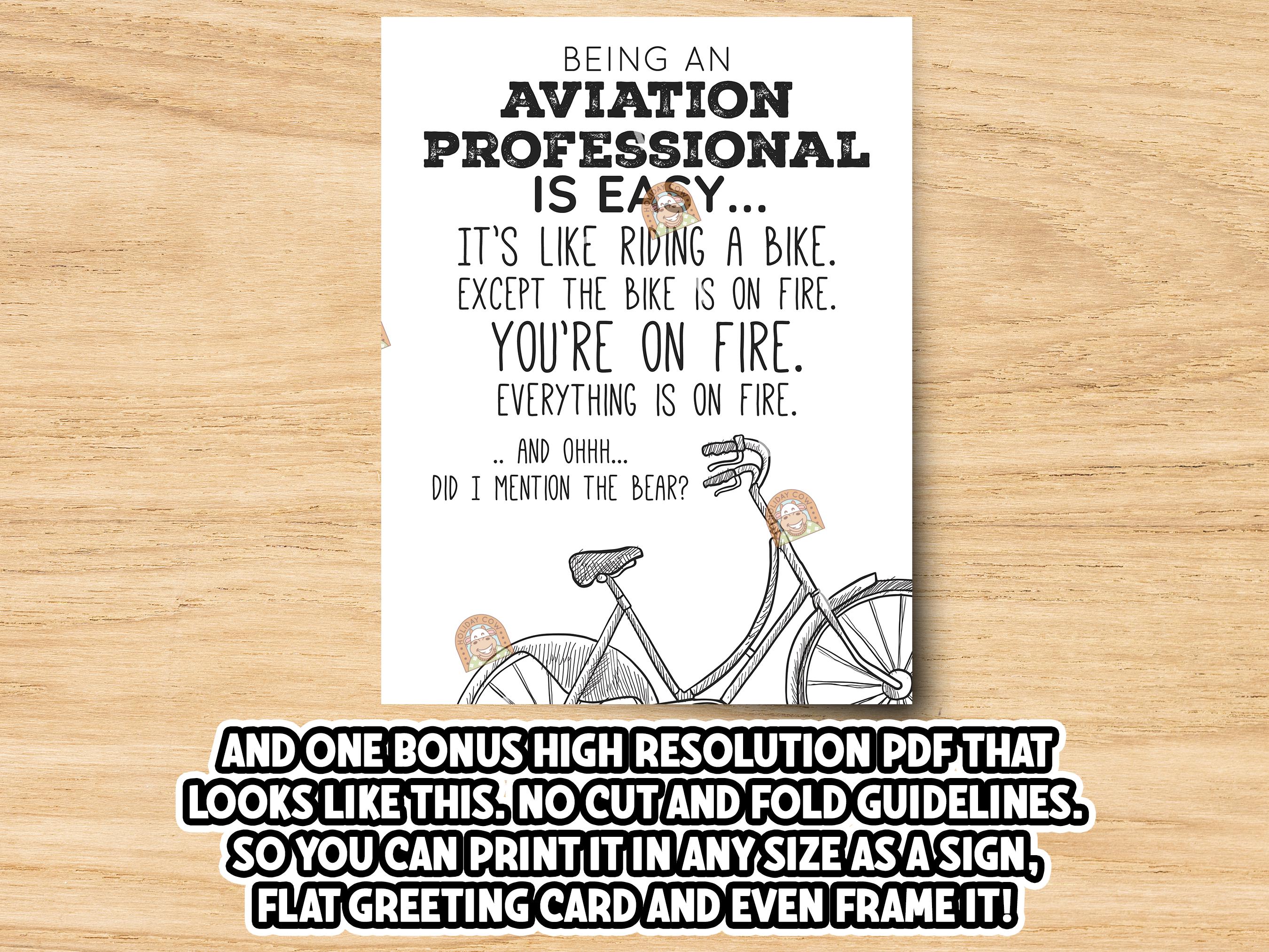 Aviation Professional Card Printable, National Aviation Week Gift ...