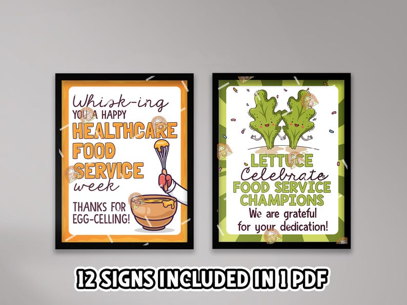 Healthcare Food Service Week Signs Printable, Healthcare Food Service ...