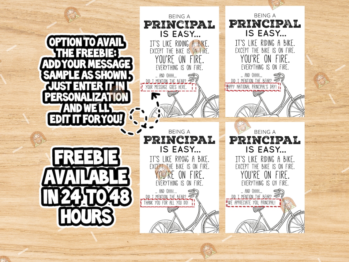 School Principal Gift, Printable Principal Appreciation Card, National ...
