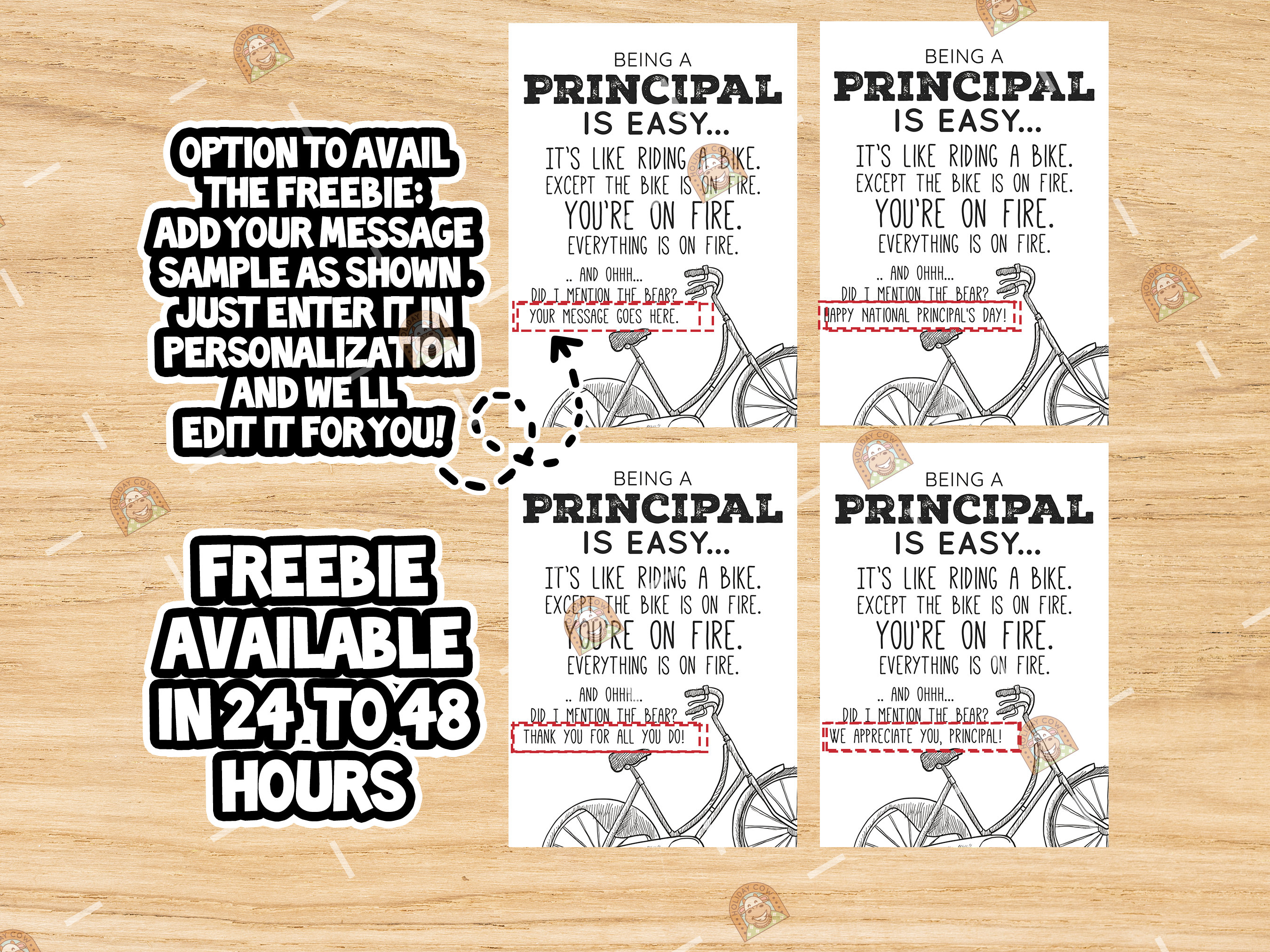 School Principal Gift, Printable Principal Appreciation Card, National ...