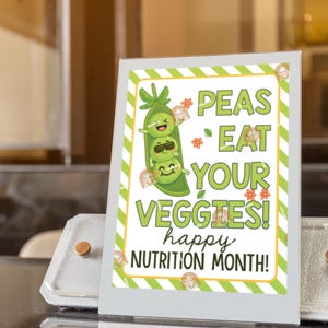 Nutrition Month Signs Printable, School Nutrition Month Décor ...