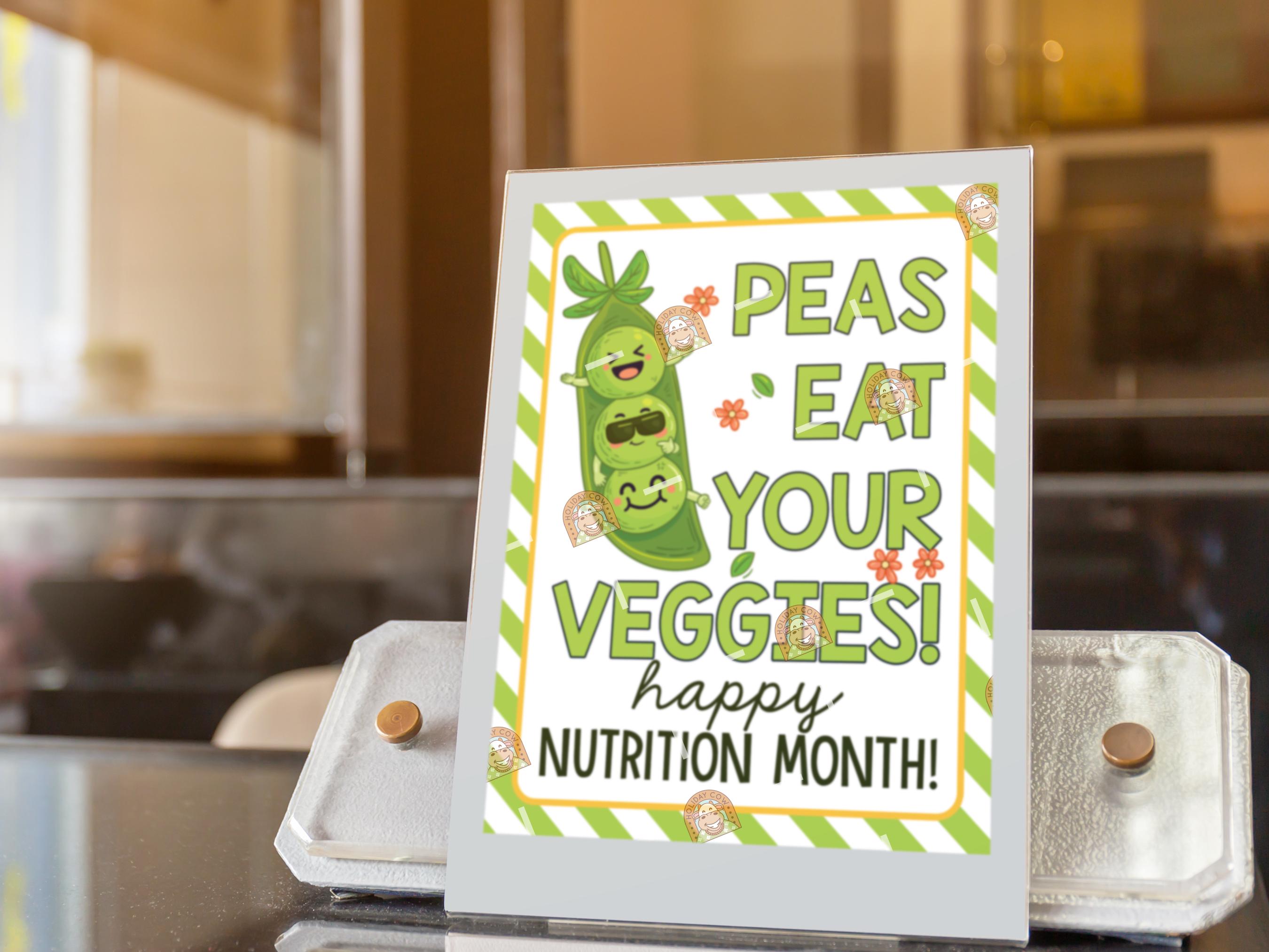 Nutrition Month Signs Printable, School Nutrition Month Décor ...
