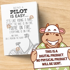 Pilot Card Printable, National Aviation Week Gift, Aviation ...