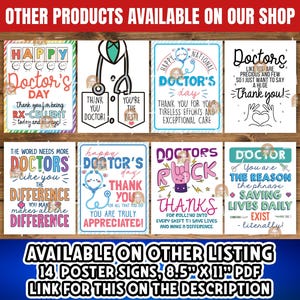 Printable Doctor Gift Tag, Thank You Doctor Appreciation Tag, Doctors ...