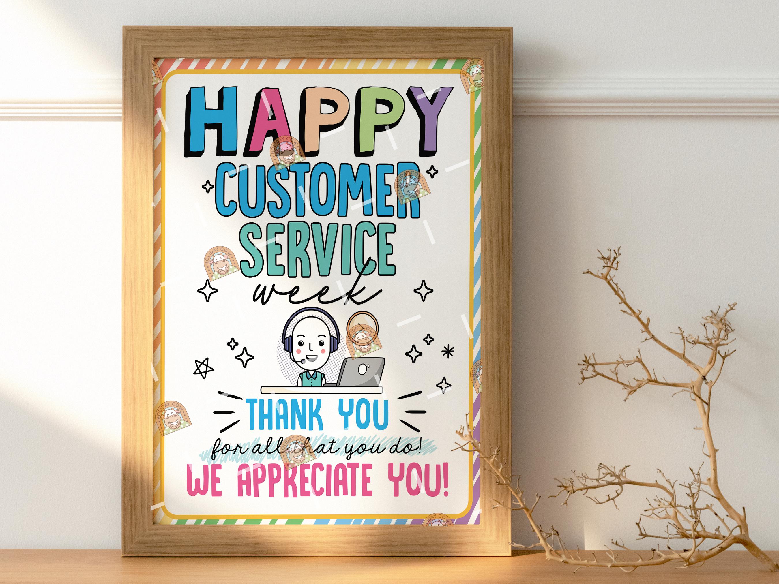 Customer Service Week Sign Printable, Happy Customer Service ...