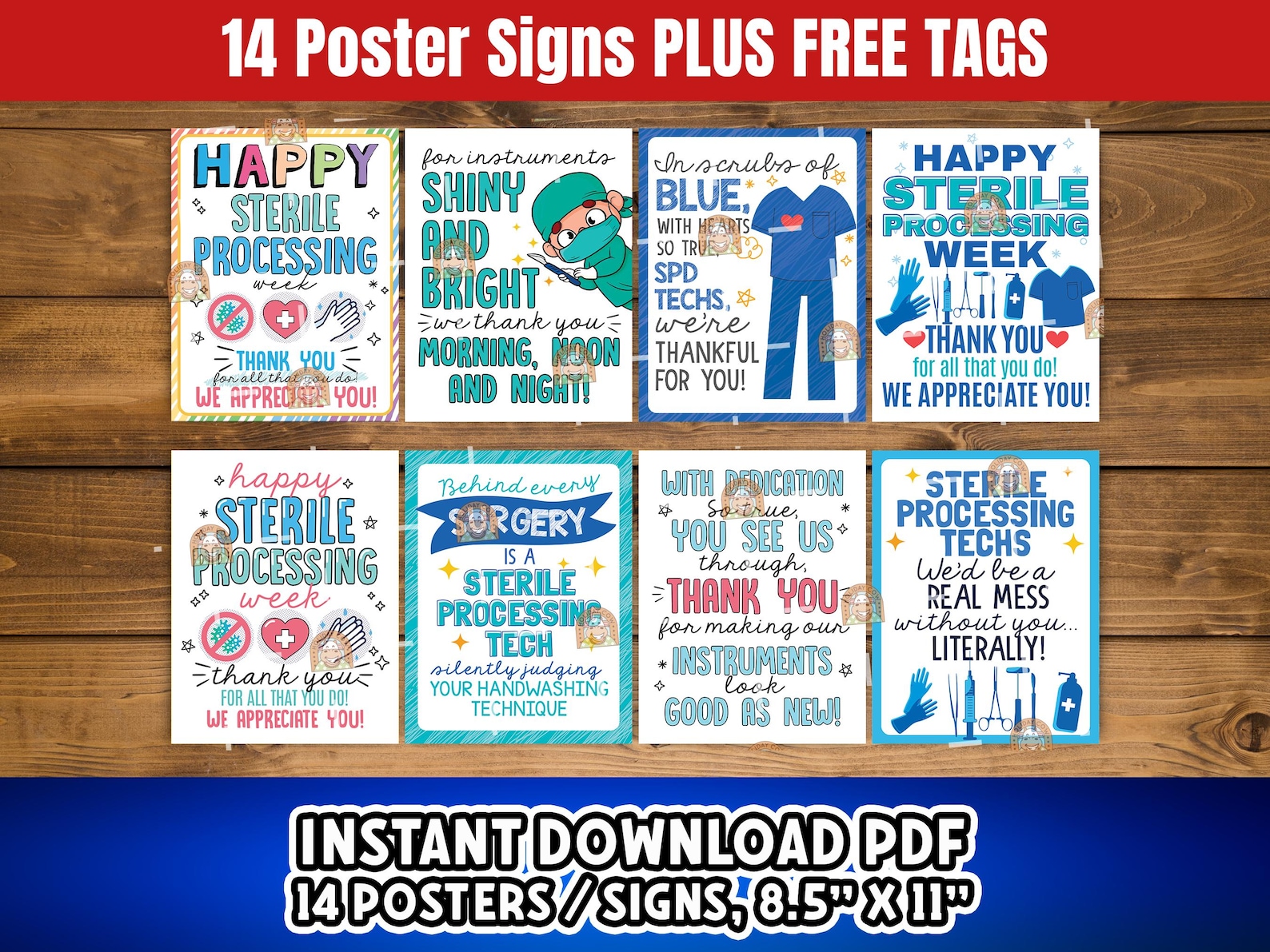 Sterile Processing Week Printable Signs, Sterile Processing Tech Gifts ...