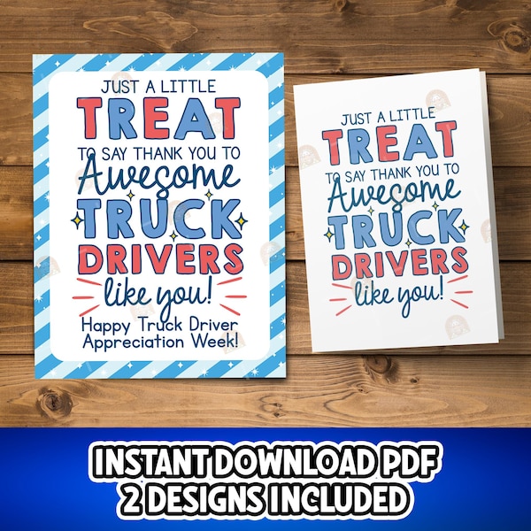 Truck Driver Appreciation Cards - Etsy