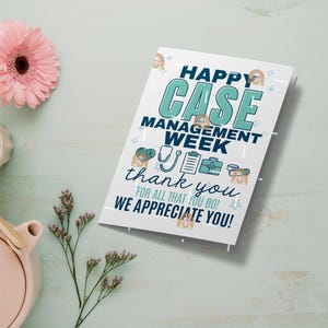 Case Management Week Sign Printable, Case Manager Gift, Thank You Case ...