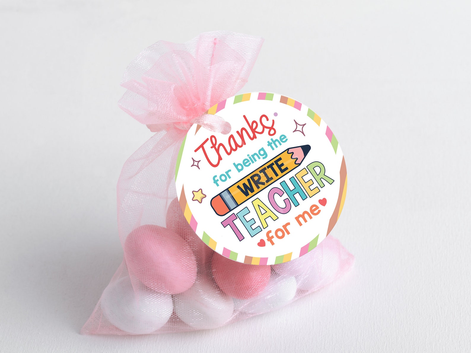 Teacher Appreciation Tag Printable, Thank You Teacher Cookie Tag, End ...
