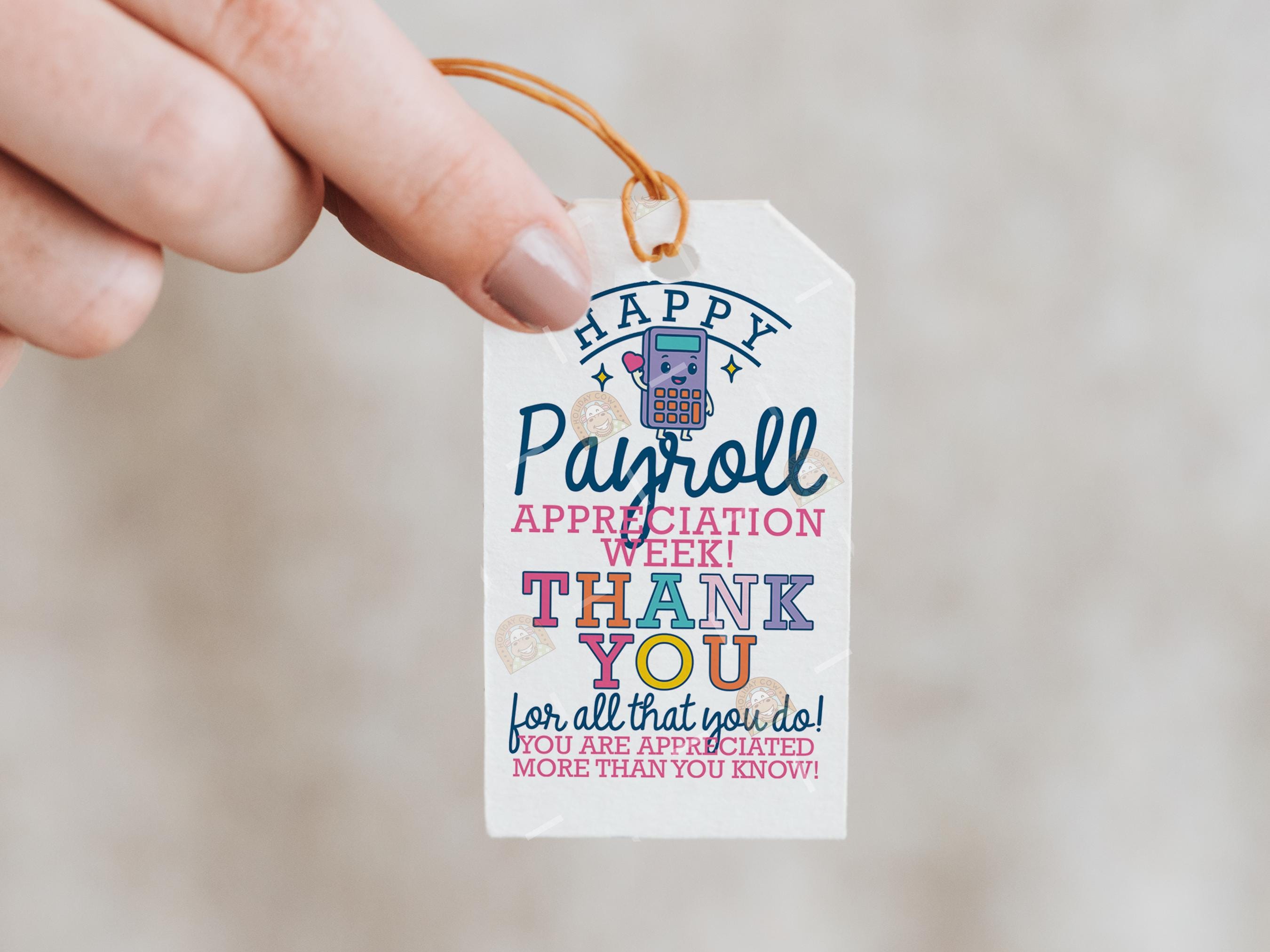 Payroll Week Gift Tag, Printable Payroll Tag, National Payroll Week Tag ...