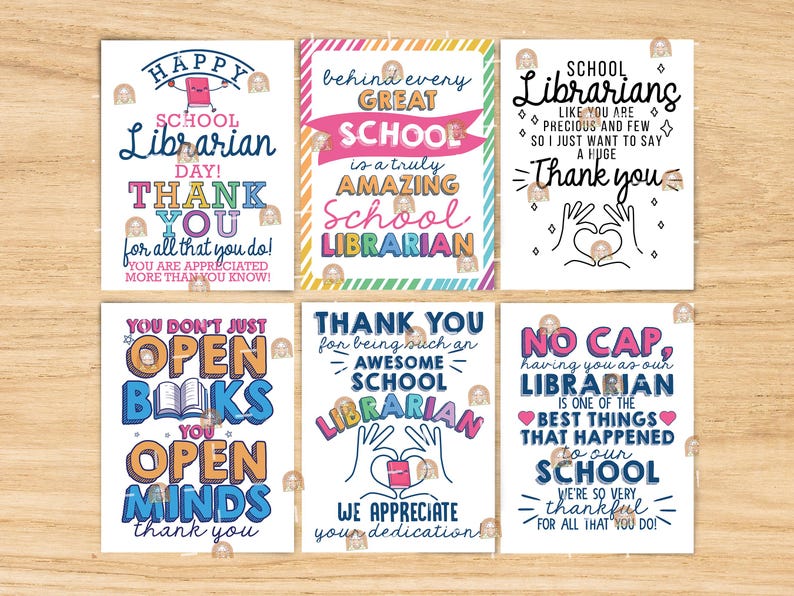School Librarian Day Posters Printable, Librarian Thank You, Librarian ...
