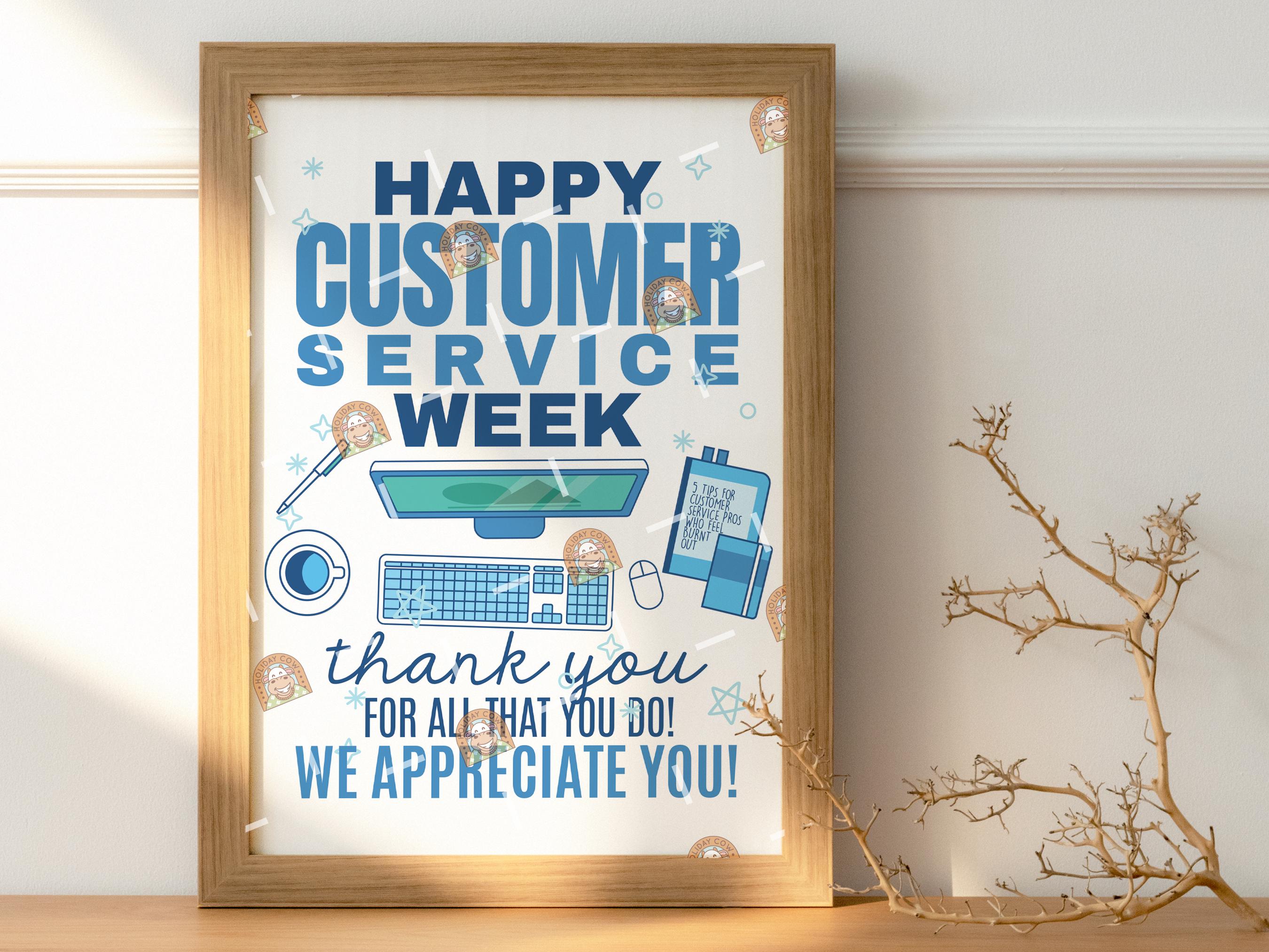 Customer Service Week Sign Printable, Happy Customer Service ...