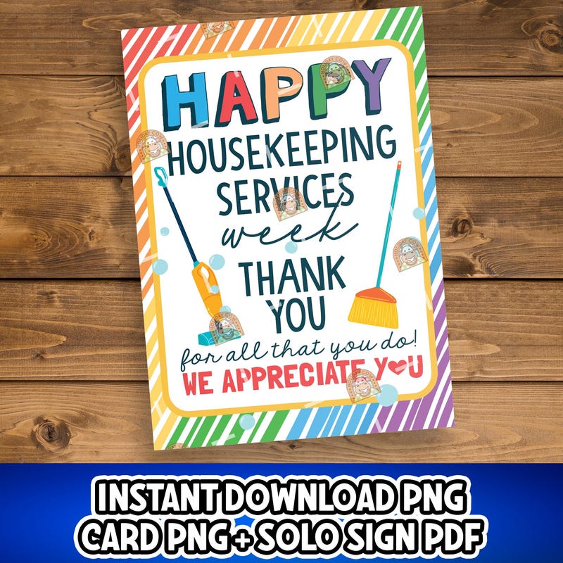 Housekeeping Week Posters - Etsy