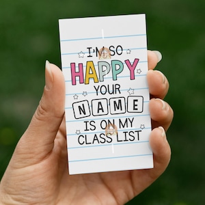 Printable Class Gift Tag, New School Year Student Gift Tag, First Week ...