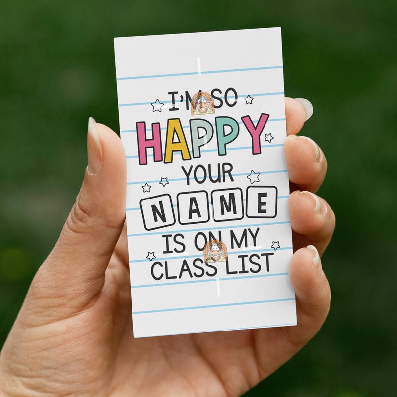 Glad Your Name is on My Class List - Etsy