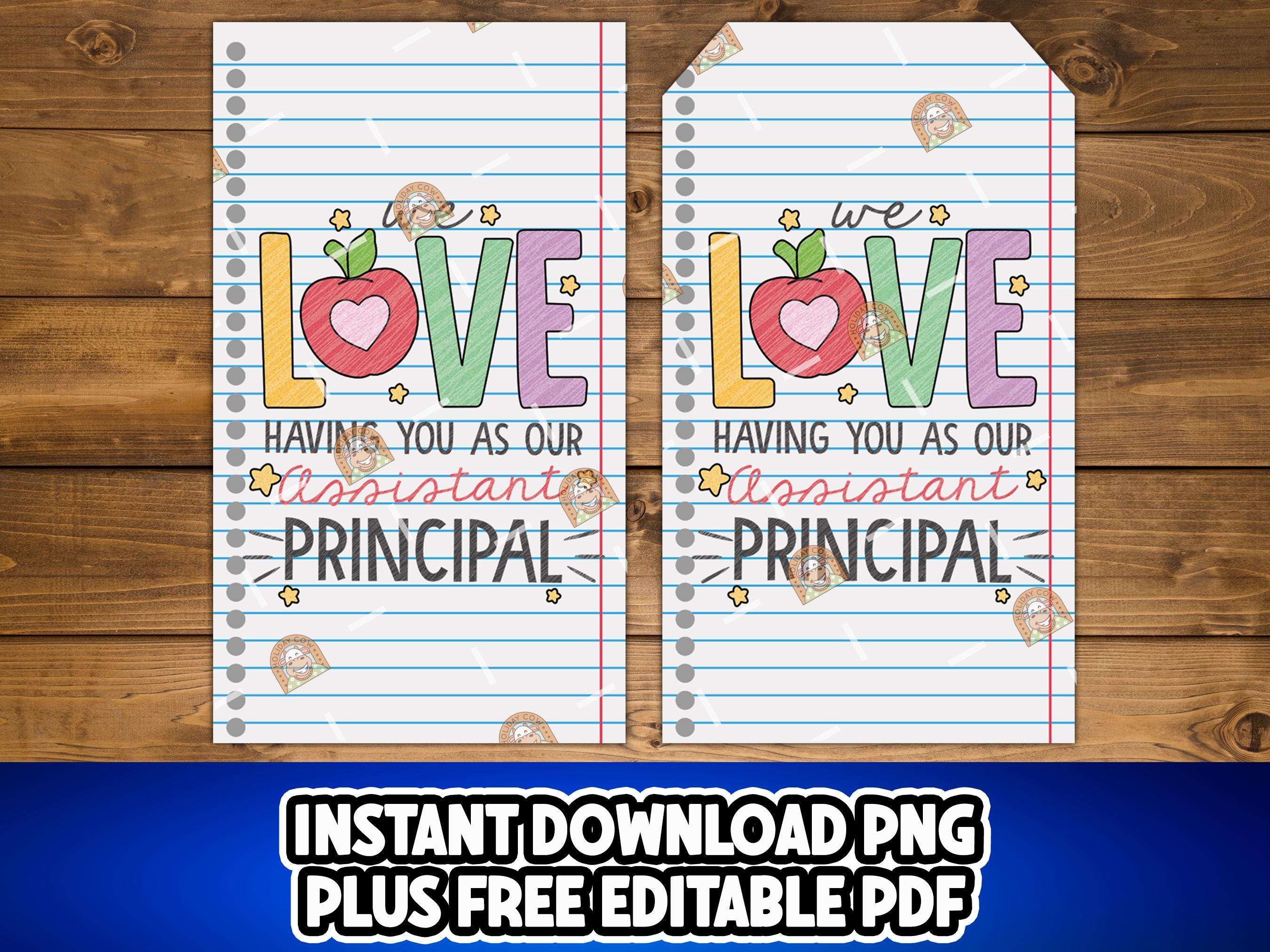 Assistant Principal Gift Tag Printable, Assistant Principal Tag ...